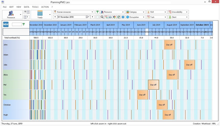 Manage shift schedule, weekly or monthly planning - PlanningPME
