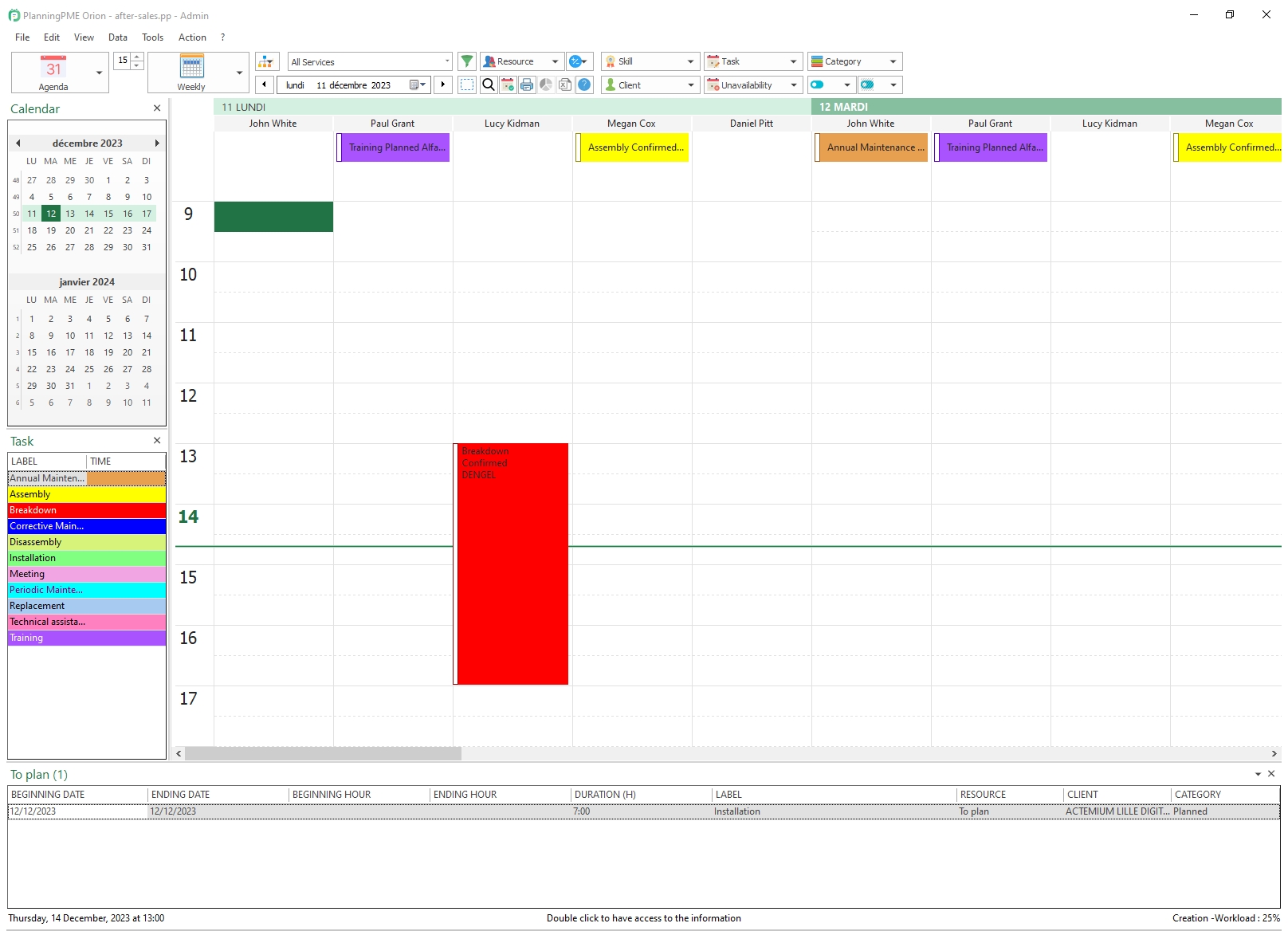 Create a shared calendar with PlanningPME